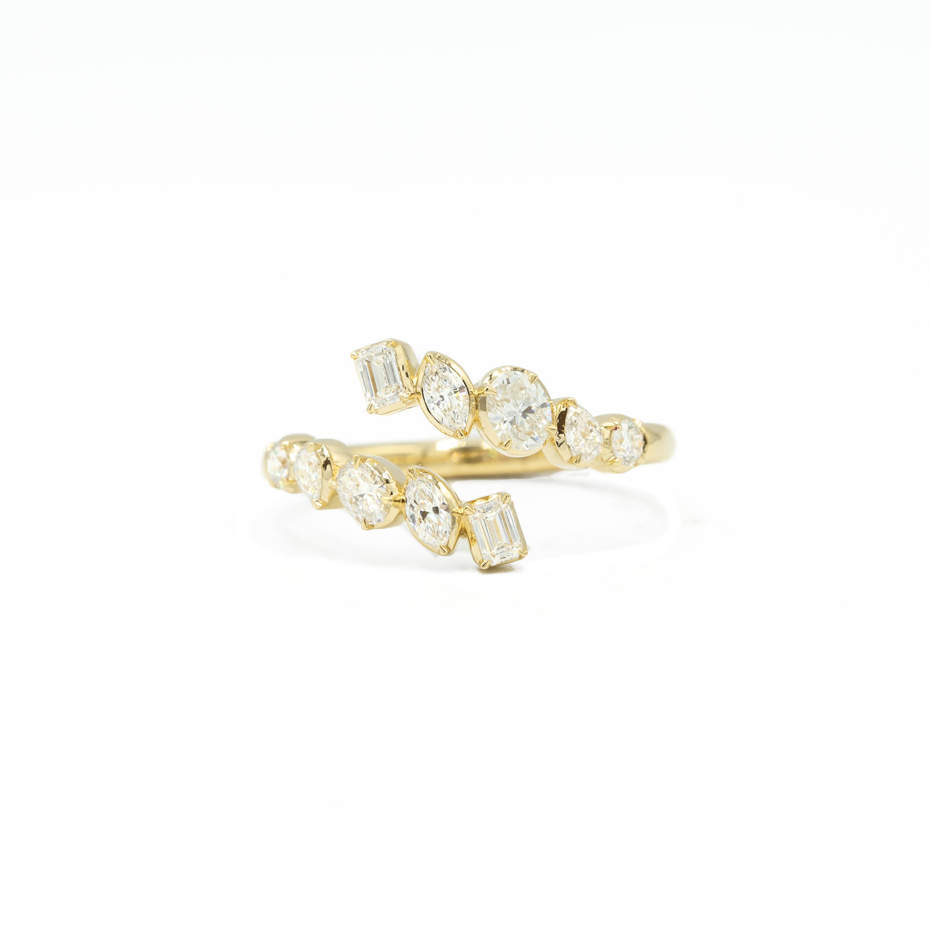 14ky .69ctw Diamond Bypass Ring